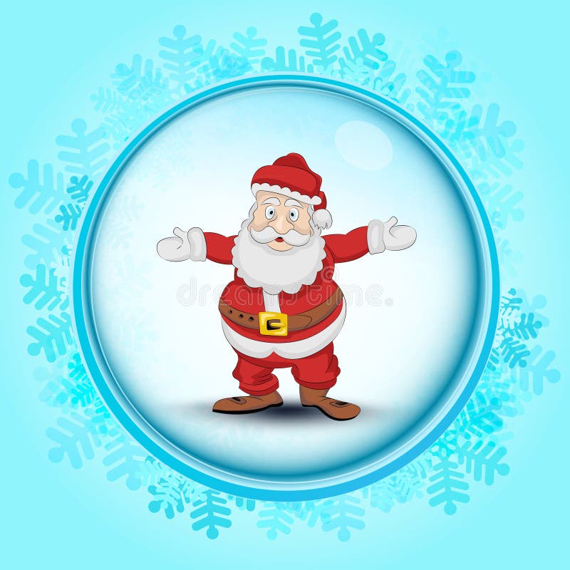 Frozen Circle Frame Covered by Blue Snowflakes Vector Stock Vector ...