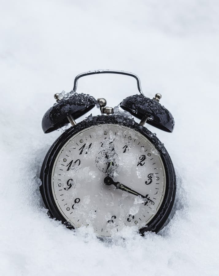 Frozen clock stock photo. Image of cold, blue, time, frost - 4775366
