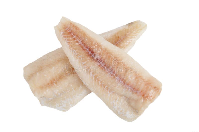 Frozen Cod Fillets Skin Isolated White Background Stock Photos - Free ...