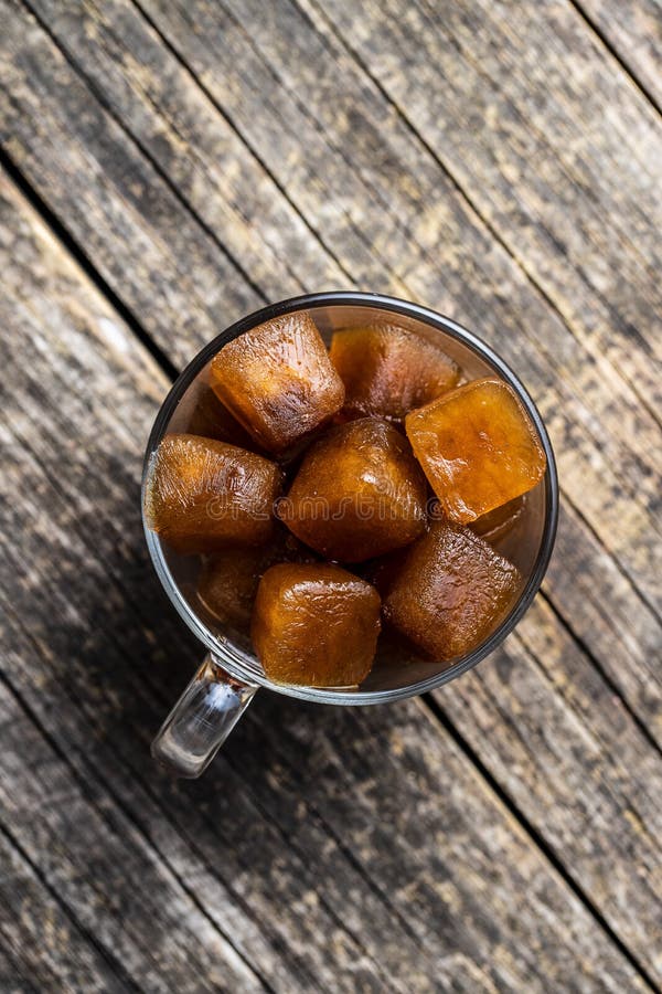 Frozen Coffee. Coffee Ice Cubes Stock Image - Image of espresso, irish ...
