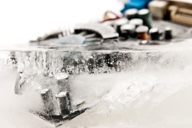 Frozen computer part stock image. Image of season, winter - 12253705