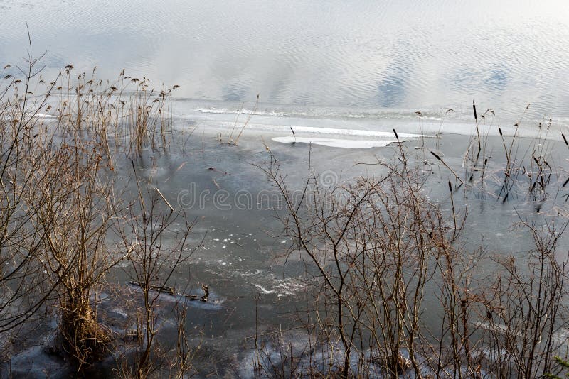 Frozen Countryside Scene in Winter Stock Photo - Image of frost, cold ...