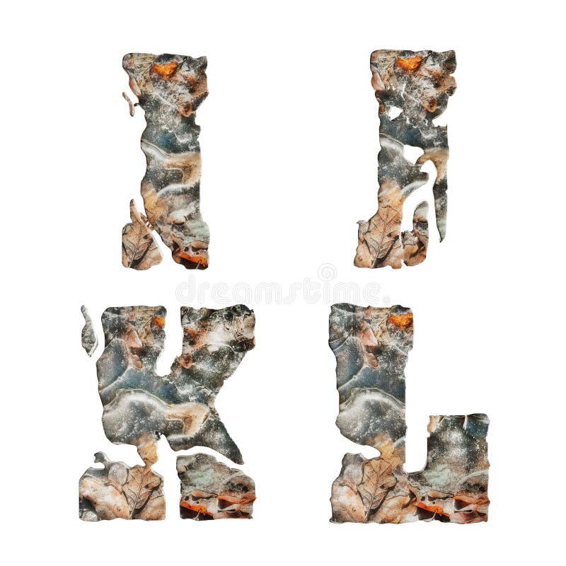 Cracked Alphabet. Broken Abc Font, Fissure Letters and Numbers ...