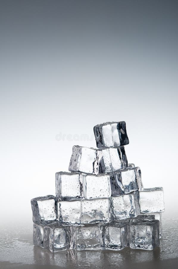 Frozen Crystal Transparent Ice Cubes Stock Image - Image of crystal ...