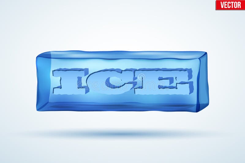 Frozen Ice Word, Vector Illustration. Stock Vector - Illustration of ...