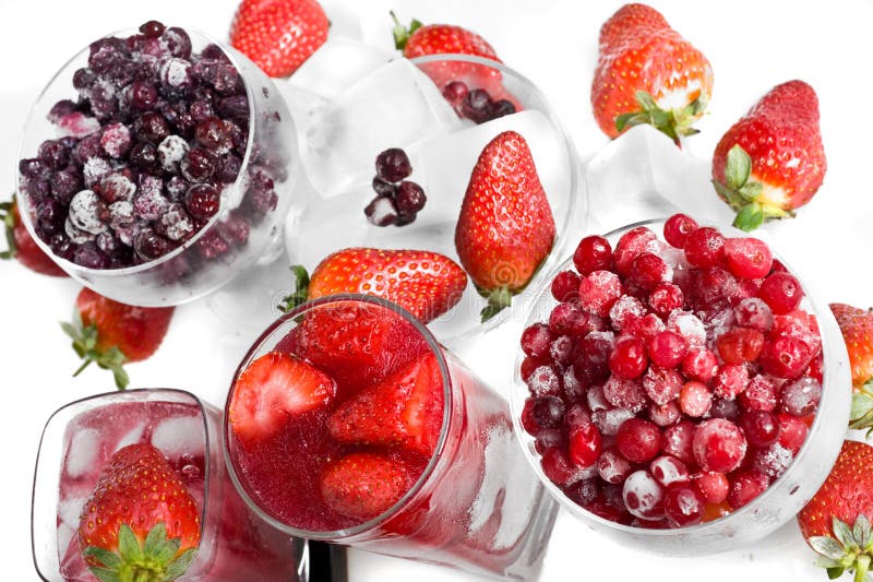 Frozen Currants and Strawberry Stock Photo - Image of diet, strawberry ...