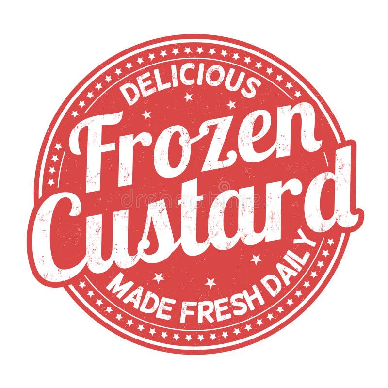 Frozen Custard Grunge Rubber Stamp Stock Vector - Illustration of ...