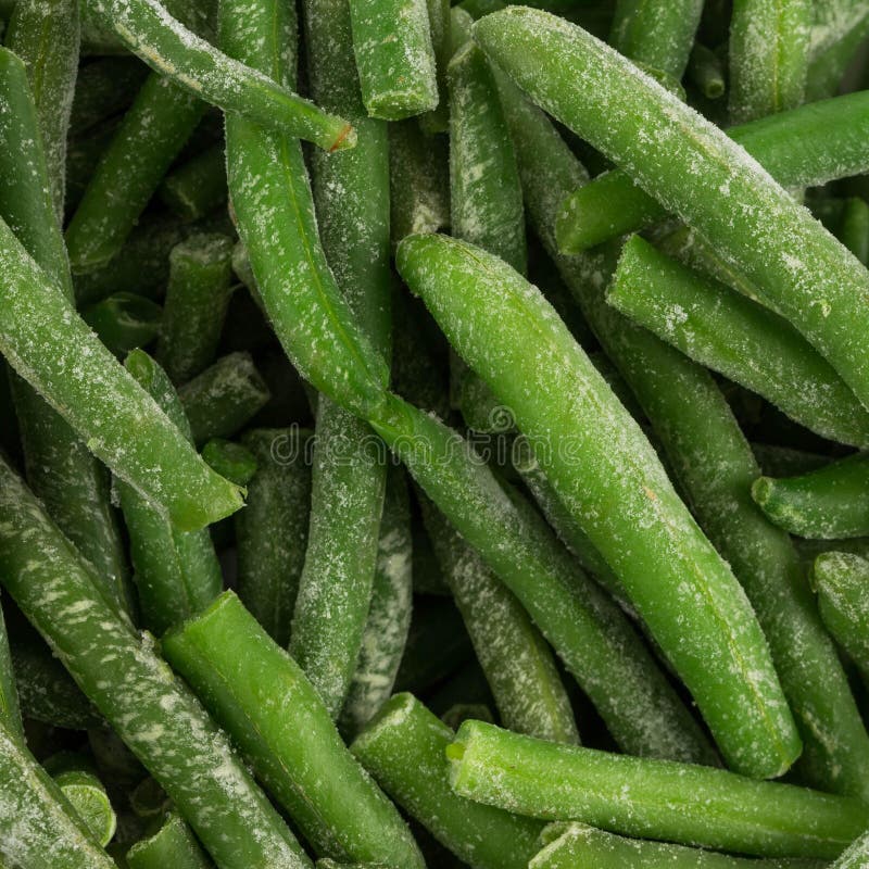 Frozen Cut Green Beans Vegetable Stock Photo - Image of white, string ...