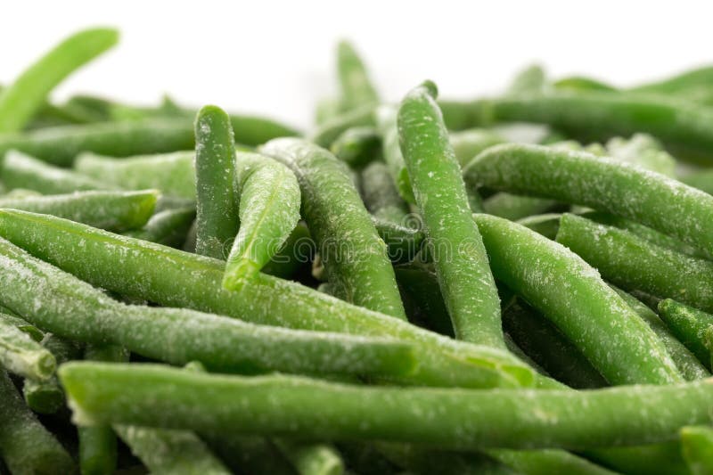 Frozen Cut Green Beans Vegetable Stock Photo - Image of isolated, bowl ...