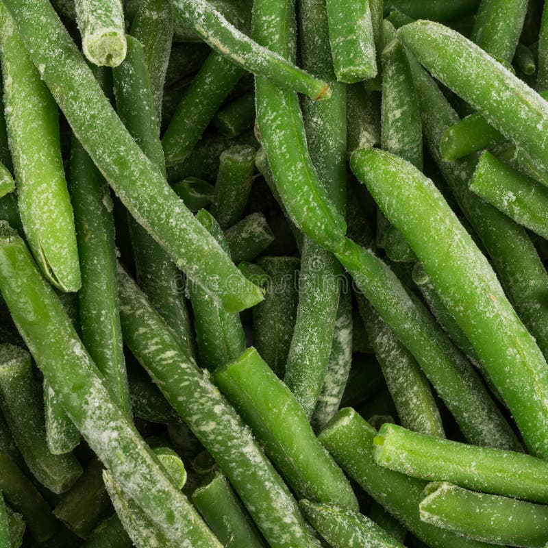 Frozen Cut Green Beans Vegetable Stock Image - Image of heap, closeup ...