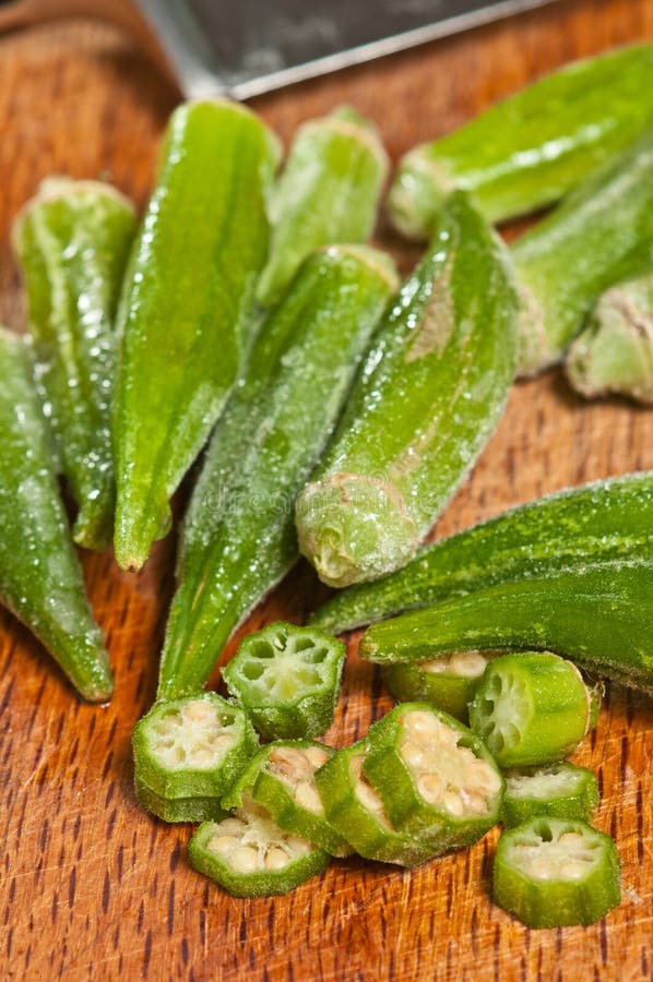 Cut okra stock photo. Image of plant, okra, color, macro - 14906874