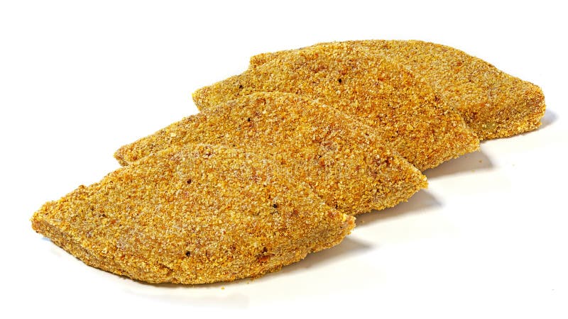 Frozen Cutlets of Meat Isolated on White Stock Image - Image of lunch ...