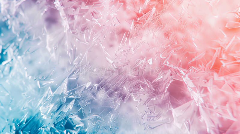 Frozen Dreams: Abstract Ice Crystal Texture, Colorful Gradient ...