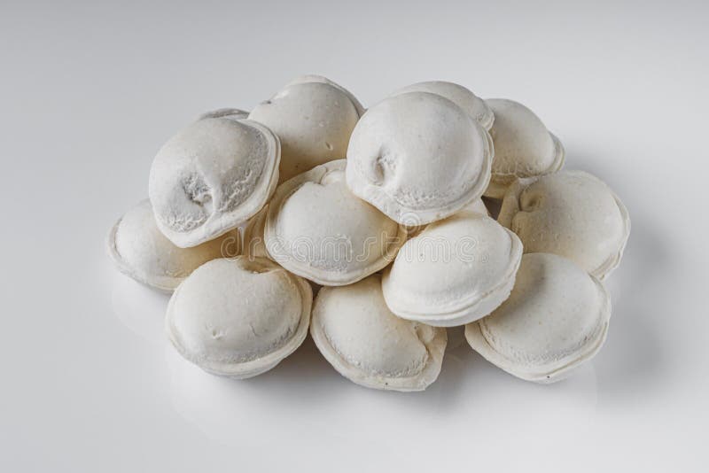 Frozen Dumplings on a White Background Stock Image - Image of meat ...
