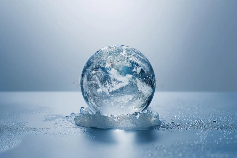 Frozen Earth Globe. Climate Change and Long Winter Concept, Planet ... Frozen Earth Globe. Climate Change and Long Winter Concept, Planet ...