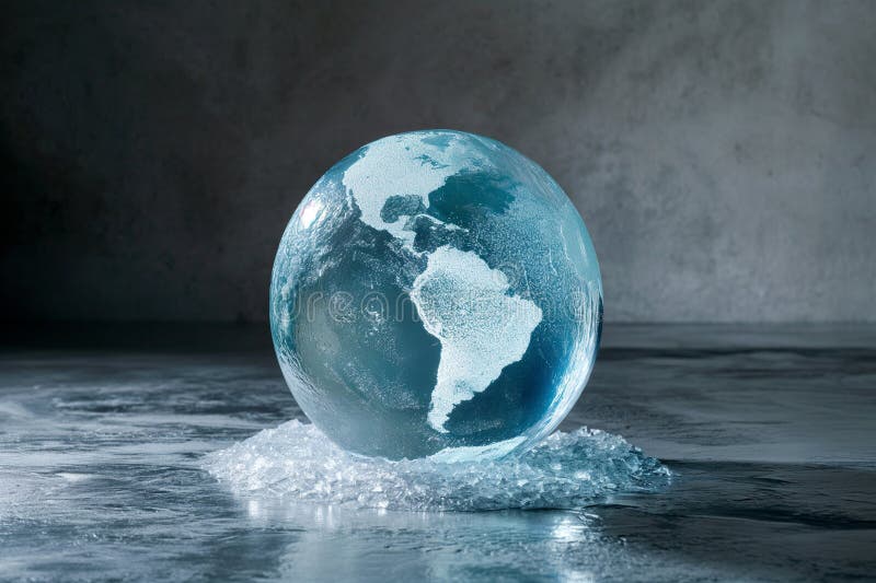 Frozen Earth Globe. Climate Change and Long Winter Concept, Planet ... Frozen Earth Globe. Climate Change and Long Winter Concept, Planet ...