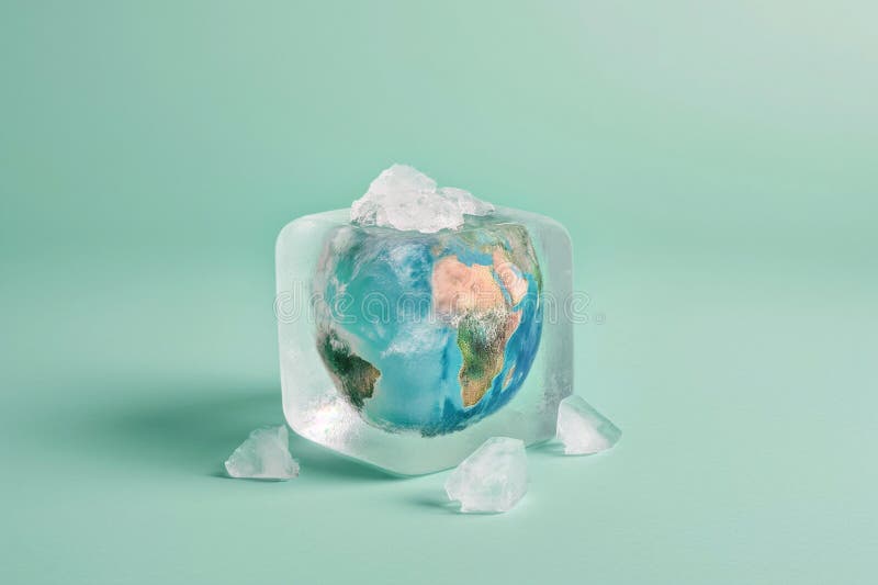Frozen Earth stock illustration. Illustration of freezing - 5273888