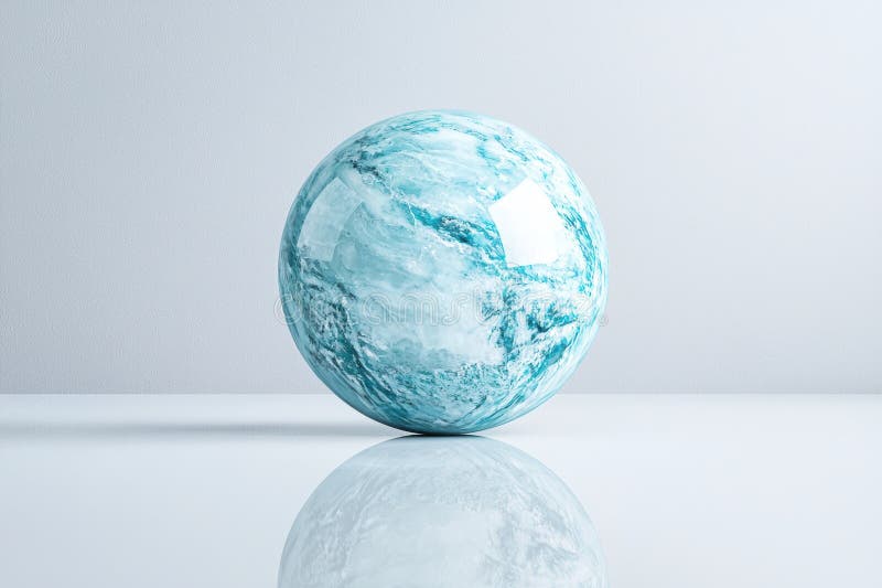 Frozen Earth Globe in Studio Stock Illustration - Illustration of ...