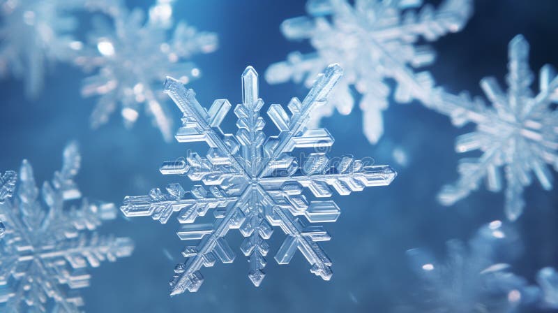 Frozen Elegance of Icy Snowflakes Under a Microscope Stock Illustration ... Frozen Elegance of Icy Snowflakes Under a Microscope Stock Illustration ...