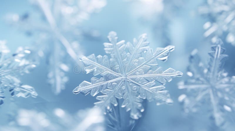 Frozen Elegance of Icy Snowflakes Under a Microscope Stock Illustration ... Frozen Elegance of Icy Snowflakes Under a Microscope Stock Illustration ...