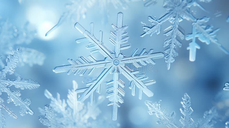 Frozen Elegance of Icy Snowflakes Under a Microscope Stock Illustration ... Frozen Elegance of Icy Snowflakes Under a Microscope Stock Illustration ...