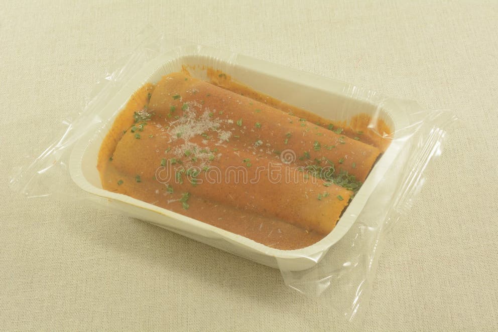 Frozen Enchiladas in Microwave Package Stock Image - Image of plastic ...
