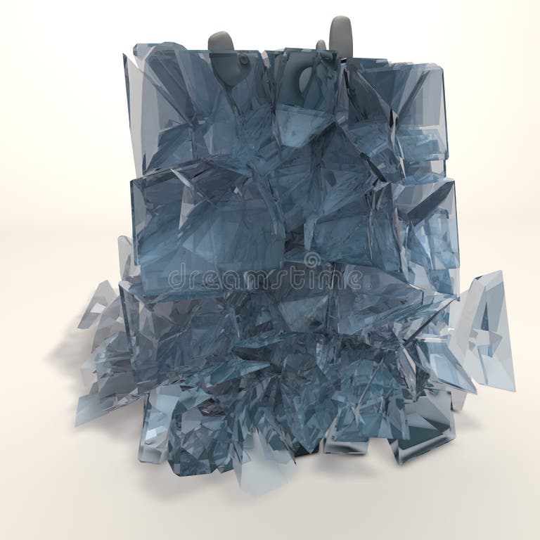 Frozen Figure - Breaking Ice Cube Stock Illustration - Illustration of ...