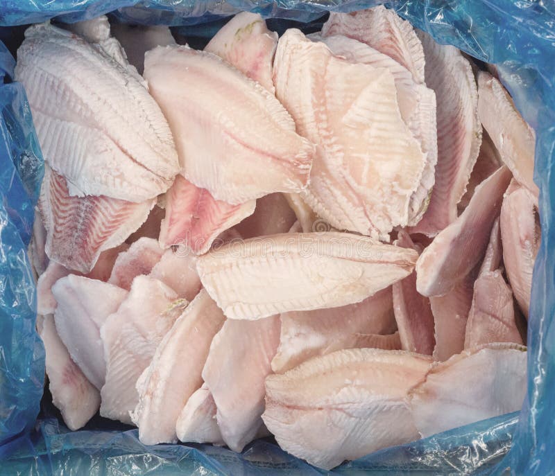 Frozen Fish Fillet in Package Stock Photo - Image of cold, pile: 237891314