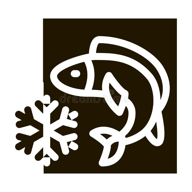 Frozen Fish Icon Vector Glyph Illustration Stock Vector - Illustration ...