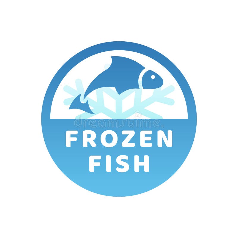 Frozen Fish, Product Vector Label Stock Vector - Illustration of ...