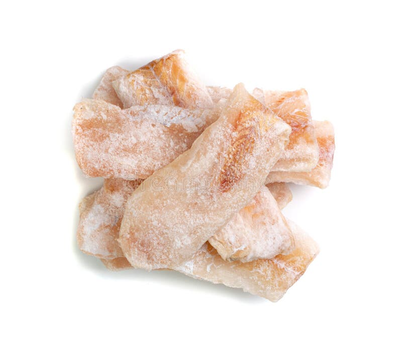 Frozen Fish, White Cod Fillet, Frozen Pollock Meat Stock Photo - Image ...