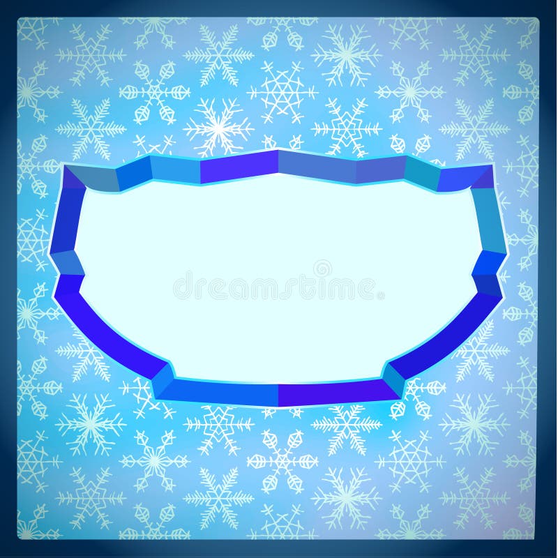 Frozen Frame with Snowflakes Stock Vector - Illustration of dirty ...