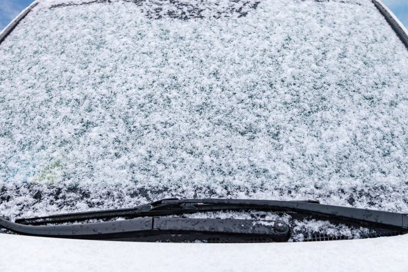 Frozen Front Windshield of Car Stock Image - Image of color, atmosphere ...