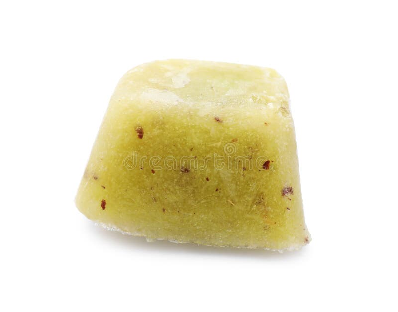 Frozen Fruit Puree Cube Isolated on White Stock Photo - Image of cube ...
