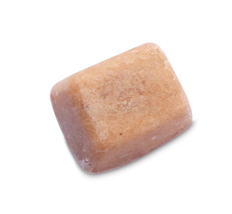 Frozen Fruit Puree Cube Isolated on White, Top View Stock Image - Image ...