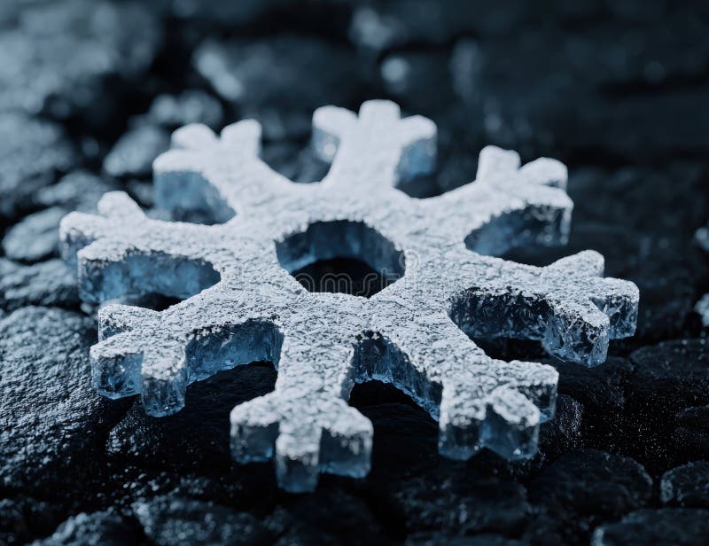Frozen Gear Cog on Snowy Surface Stock Illustration - Illustration of ...