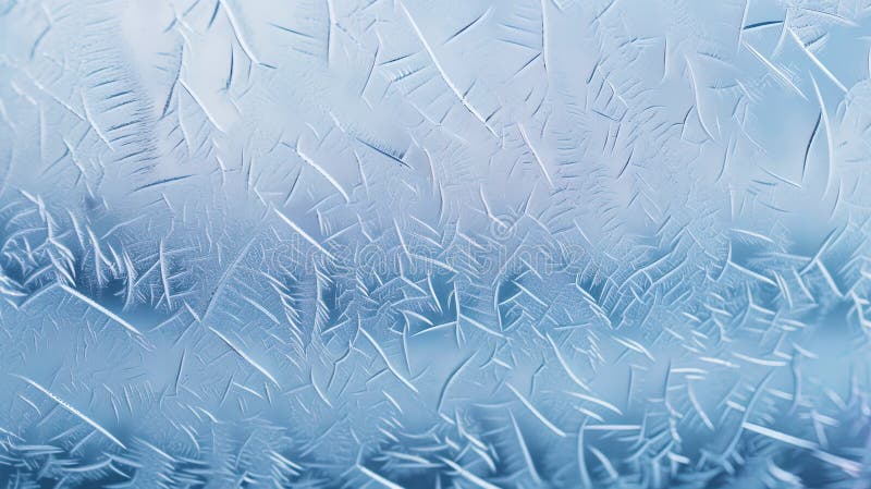Frozen Glass with Bizarre Patterns and Ice Crystals Stock Illustration ...