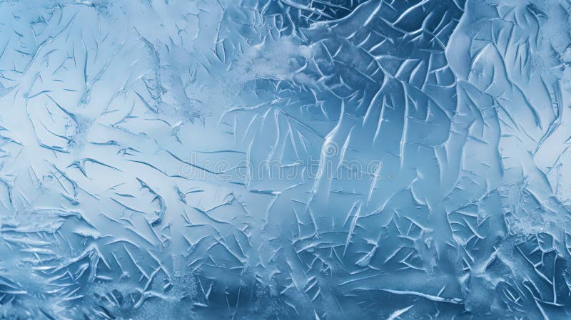 Frozen Glass Texture with Transparent Ice Patterns Stock Illustration ...
