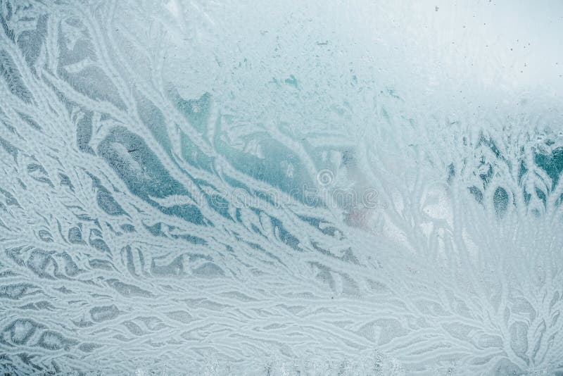 Frozen Glass Window with Vegetable Pattern Stock Photo - Image of ...