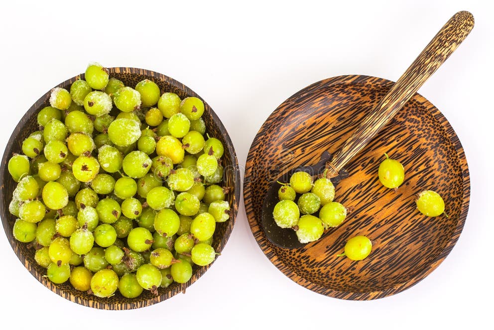 Frozen Gooseberries on White Stock Photo - Image of cooking, ingredient ...