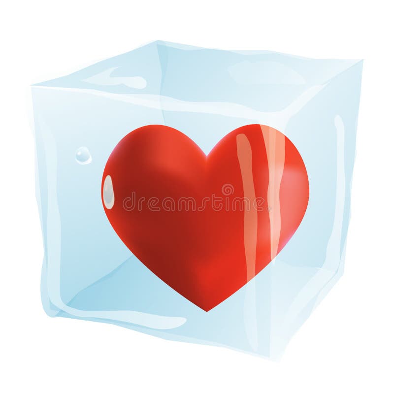 Frozen heart stock vector. Illustration of vector, heart - 30971220