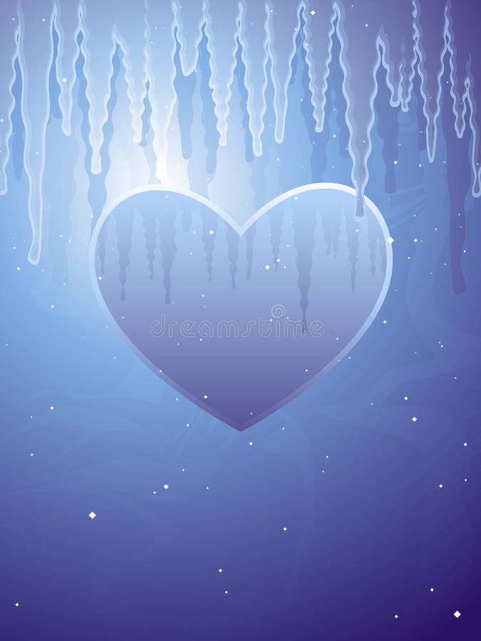 Frozen heart in ice cube stock vector. Illustration of frozen - 31132609
