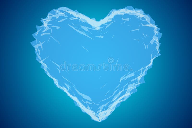 Frozen Heart. a Splinter of Glass in the Form of Heart. Vector ...