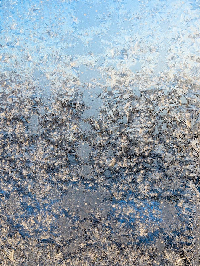 Frozen Home Window Glass Illuminated by Sun Stock Image - Image of ...