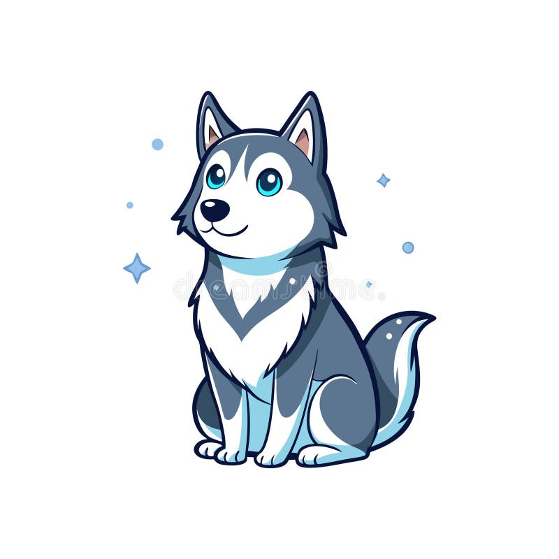 Frozen Husky Stargazing stock image. Illustration of colorful - 356906479