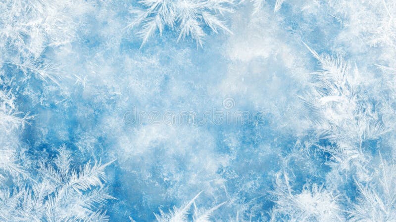 Frozen Ice Crystals Form a Beautiful Winter Background Stock ...