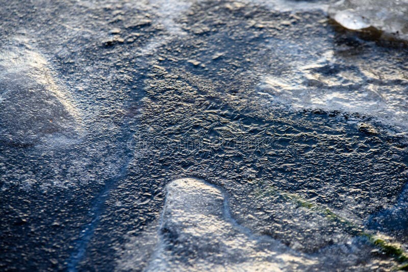 Frozen Ice Crystals on River Stock Image - Image of overcast, sports ...