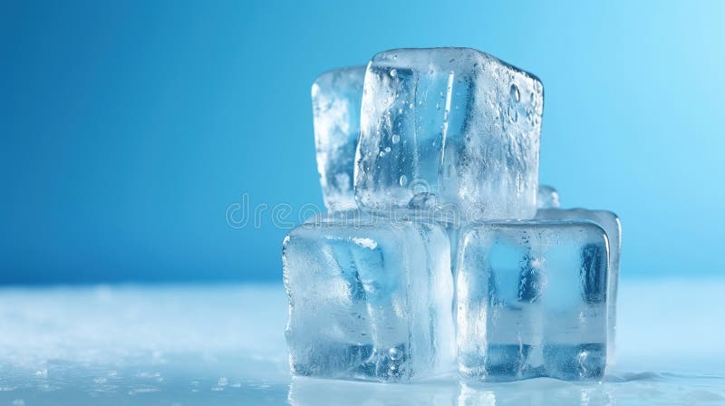 Frozen Ice Cubes in an Ice Cube Maker Ice Box with a Layer of Hoarfrost ...