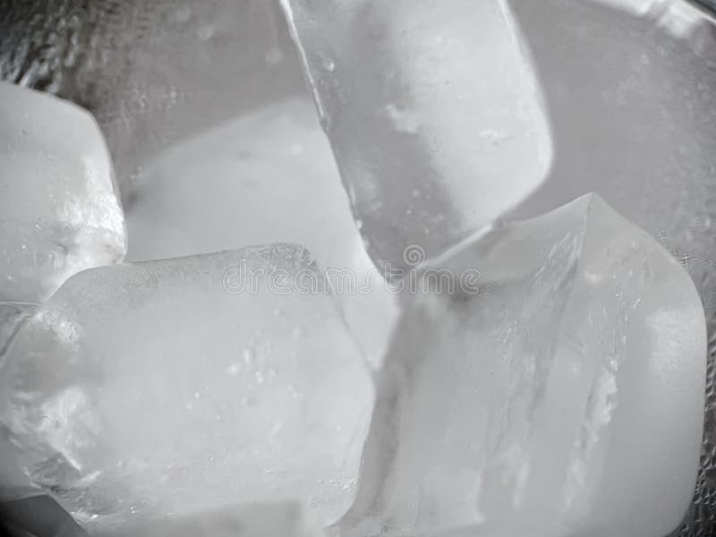 Ice cubes in macro view stock photo. Image of crystal - 283305670
