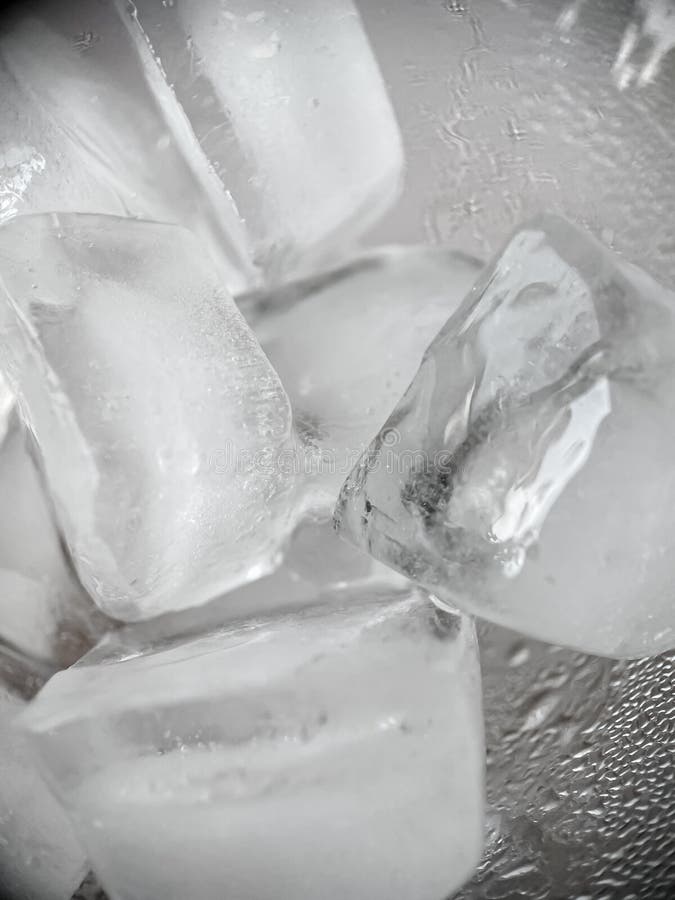 Ice cubes in macro view stock image. Image of melting - 283305687